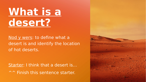 What is a desert? Year 8 Geography Lesson | Teaching Resources