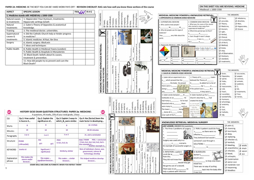 Health and the People medieval revision | Teaching Resources