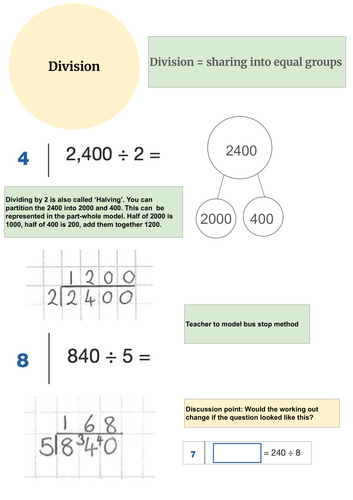 Year 6 SATs Preparation: Division (Past paper Solutions & Worksheet ...