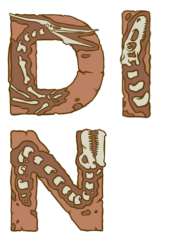 Dinosaur Display Lettering with Fossil Designs | Teaching Resources