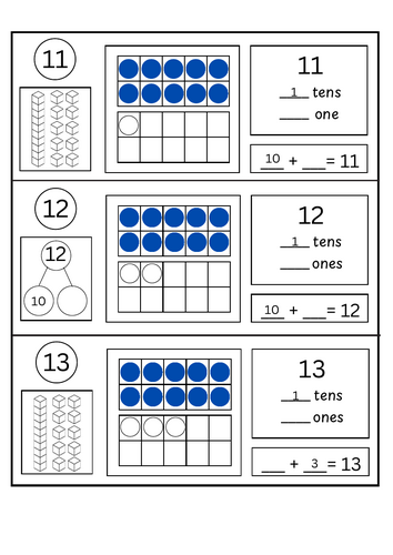Representing Teen Numbers | Place Value to 20 | Teaching Resources