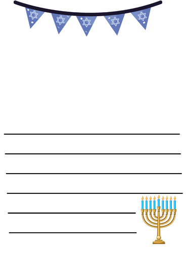 Hanukkah Writing Sheet with Word Bank | Teaching Resources
