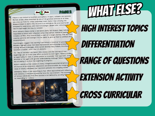 A Famous Failure That Led to Success | Reading Comprehension | Year 5/6 ...