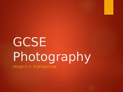 GCSE Photography Project 2: Creative Portraits & Studio Lighting ...