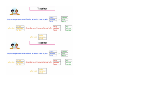 KS3 Spanish Family L4 Pelo y ojos (PPT+SB+WS) | Teaching Resources