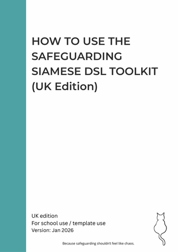 DSL Safeguarding Toolkit (UK Edition) Inspection-ready safeguarding ...