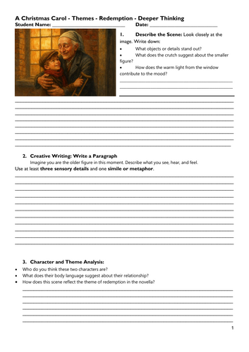 A Christmas Carol - Redemption - Metacognition - Themes | Teaching ...