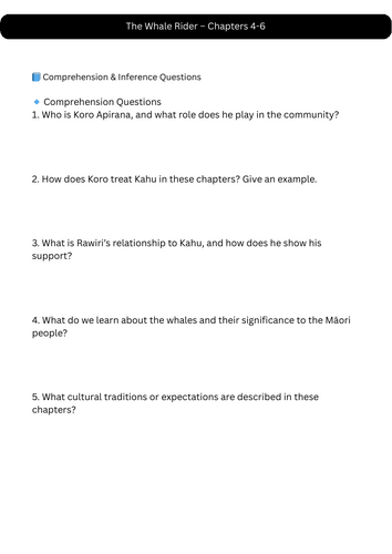 The Whale Rider for KS3 Students | Teaching Resources
