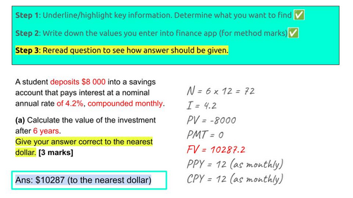 IB Math - Finance - Compound Interest- TI-Nspire | Teaching Resources