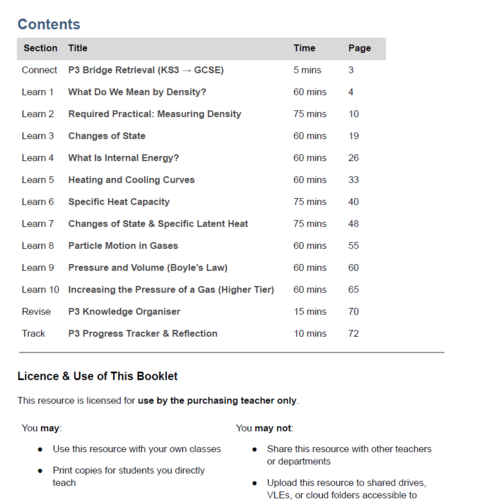 Explain Clearly: GCSE Physics — Particle Model of Matter (P3 ...