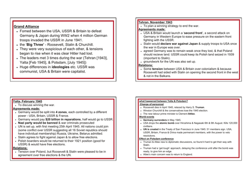 Printable Cold War GCSE flashcards | Teaching Resources