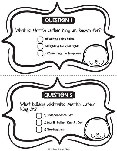 Martin Luther King Jr. Day Task Cards MLK Day | Teaching Resources