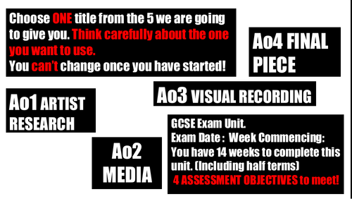 OCR GCSE ART/PHOTOGRAPHY EXAM IDEAS AND IMAGES 2026 | Teaching Resources