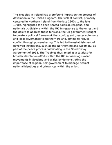 Key Devolution Legislation | Teaching Resources