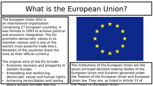 Key Events in the Structural History of the EU | Teaching Resources