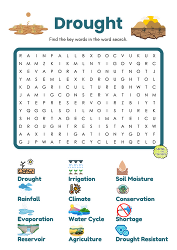 Drought Word Search | Weather & Climate Vocabulary Activity | Teaching ...