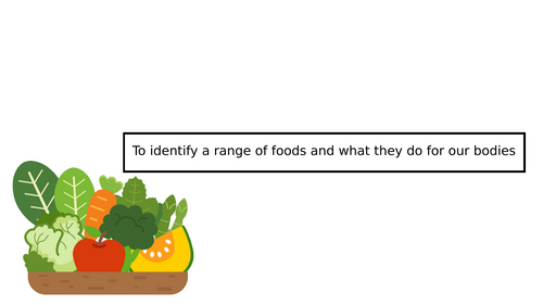 Year 3 To identify a range of foods and what they do for our bodies ...