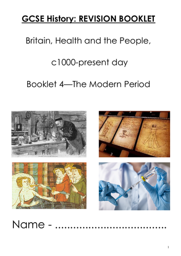 GCSE History Health and the People Revision Booklet: Modern Period ...