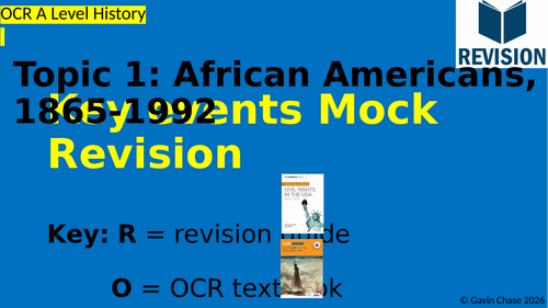 A Level OCR History: Y319 Civil Rights in the USA Mock revision booklet ...