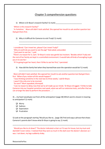 English- Pig Heart Boy Narrative unit Year 5/6 | Teaching Resources