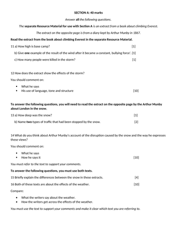 Eduqas Component 2 style paper | Teaching Resources