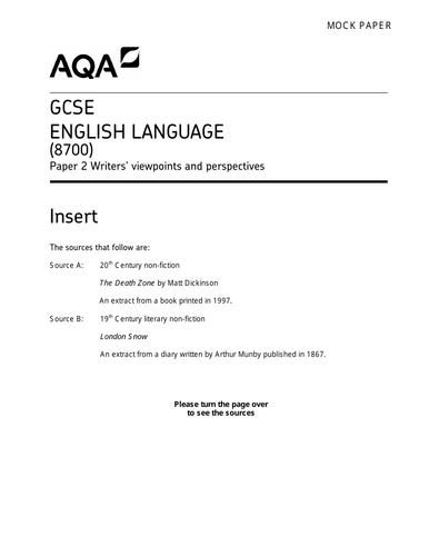 Eduqas Component 2 style paper | Teaching Resources