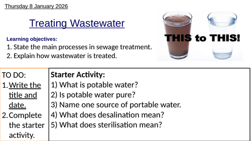 AQA GCSE Combined Science Chemistry: Treating Wastewater Complete ...