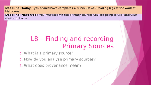 OCR A-level History NEA scheme of work | Teaching Resources