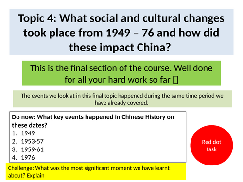 A-level History Mao's China Edexcel | Teaching Resources