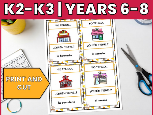 Spanish Places & Town Vocabulary KS2/KS3 City Loop Game: I Have Who Has ...