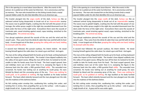 Bourne Identity GCSE English Paper 1 Bundle | Teaching Resources