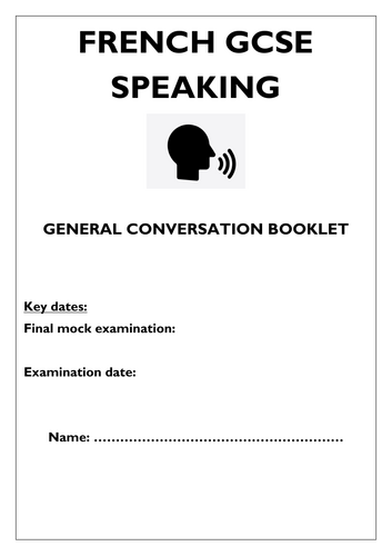 French EDEXCEL New GCSE 2026 - General Conversation Questions & Model ...