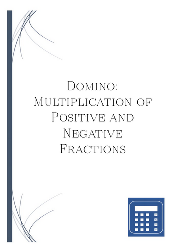Domino | Multiplication of Positive and Negative Fractions | Math ...