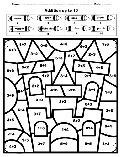 Color by Code – Math Operations up to 20 | Teaching Resources
