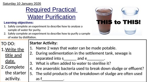 AQA GCSE Combined Science Chemistry: Water Purification Required ...