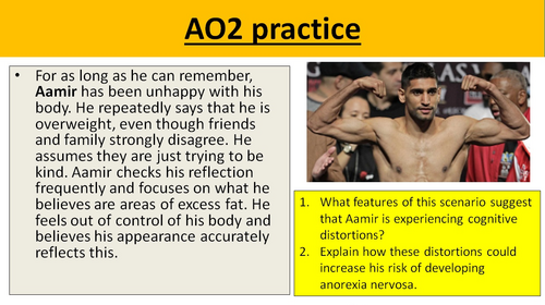 Cognitive theory for Anorexia Nervosa | Exams in 2027 - AQA A Level ...