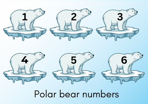 EYFS Polar Bear Number Mats to 12 | Counting & Number Representation ...