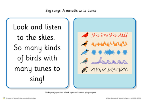 Sky songs - bird themed write dance for national bird watching week ...
