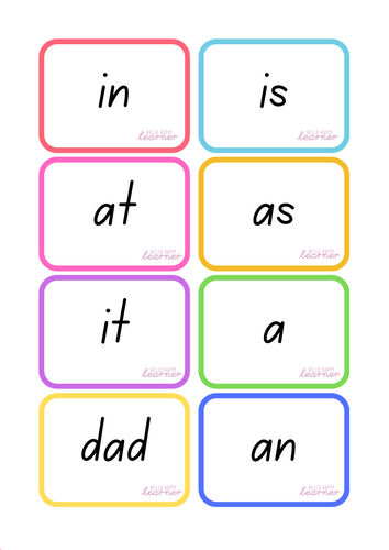 High Frequency Word Cards - Animals, Rainbows & Unicorns Theme ...