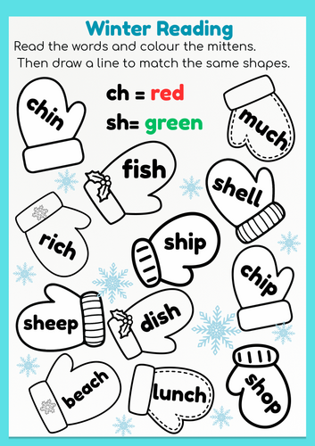 Phonics Worksheet: CH and SH Digraphs | Teaching Resources