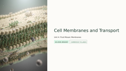 AS Level Biology - Fluid Mosaic Membranes | Teaching Resources