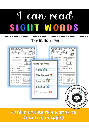 I can read Sight Words - Sight word practice for recognizing words 50 pages | Teaching Resources