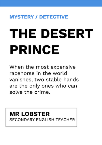 MYSTERY AND SUSPENSE Story for Reluctant Readers - THE DESERT PRINCE ...