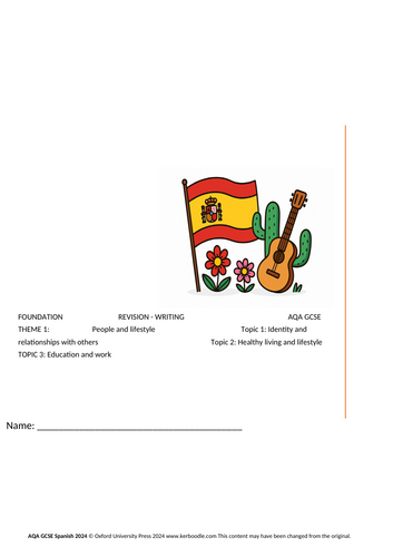 NEW AQA GCSE Foundation_Theme 1_People and Identity_Revision booklet ...