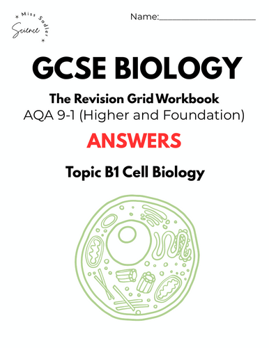 AQA GCSE Biology: Cell Biology (Topic 1) – Complete Revision Grid ...