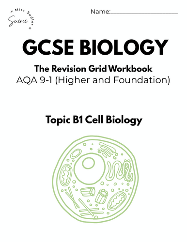 AQA GCSE Biology: Cell Biology (Topic 1) – Complete Revision Grid ...