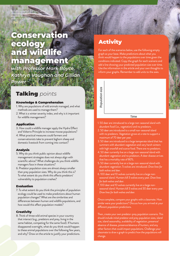 KS4 & KS5 biology and maths: How are population dynamics models helping ...