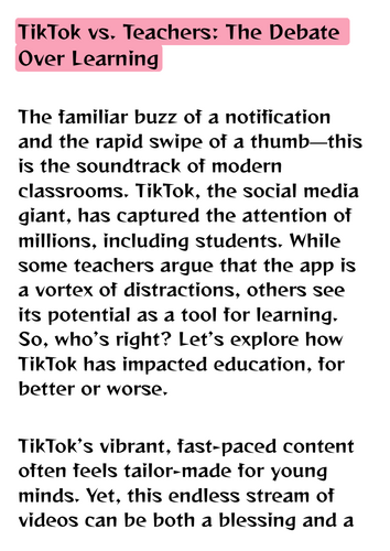 TikTok vs. Teachers: Top Essay Outline With Writing Question Pages for ...