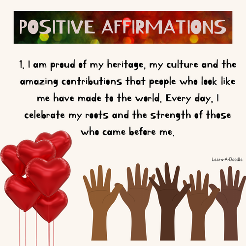 Kick Off Black History Month on February 1st! 10 Positive Affirmations ...