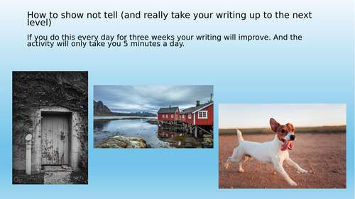 How to show NOT tell in your creative writing | Teaching Resources